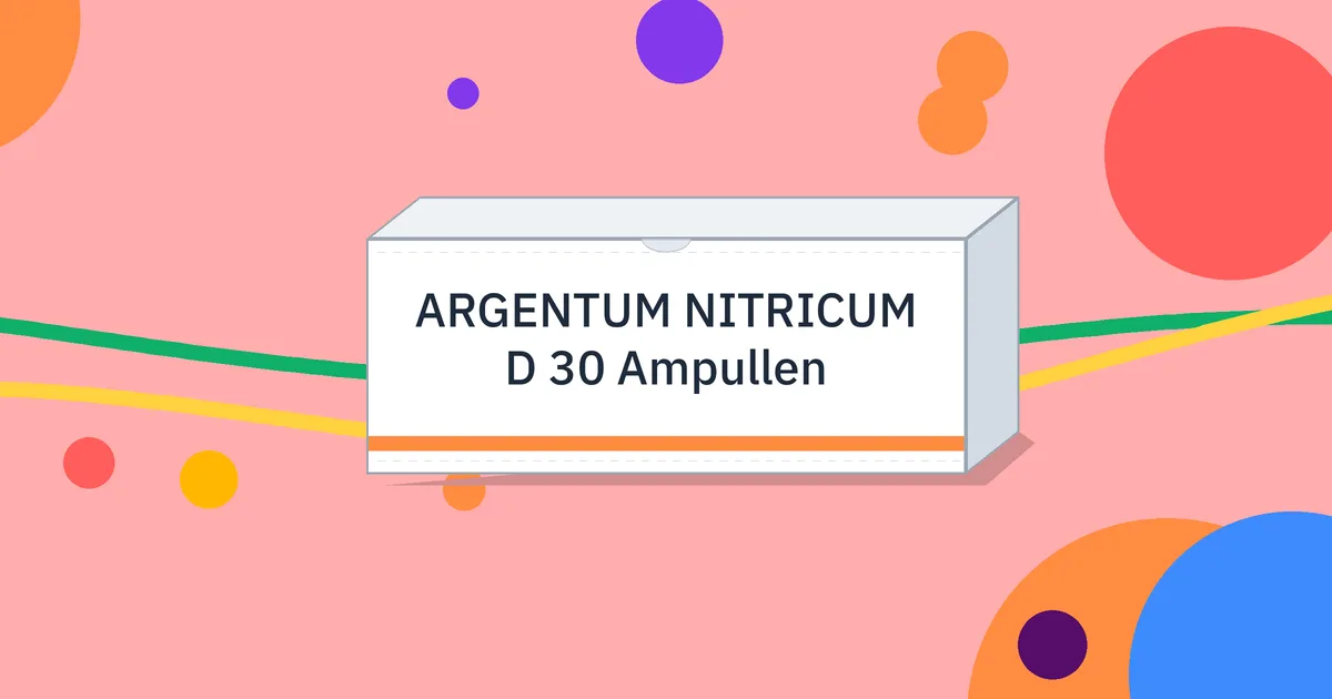 Symbolbild: Packung mit der Aufschrift ARGENTUM NITRICUM D 30 Ampullen (PZN 11704081) – Verfügbarkeit und Bezug in Apotheken in Frankfurt am Main