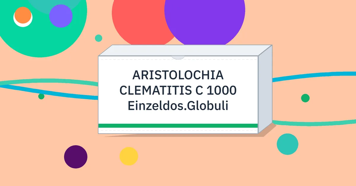 Symbolbild: Packung mit der Aufschrift ARISTOLOCHIA CLEMATITIS C 1000 Einzeldos.Globuli (PZN 01917769) – Verfügbarkeit und Bezug in Apotheken in Frankfurt am Main