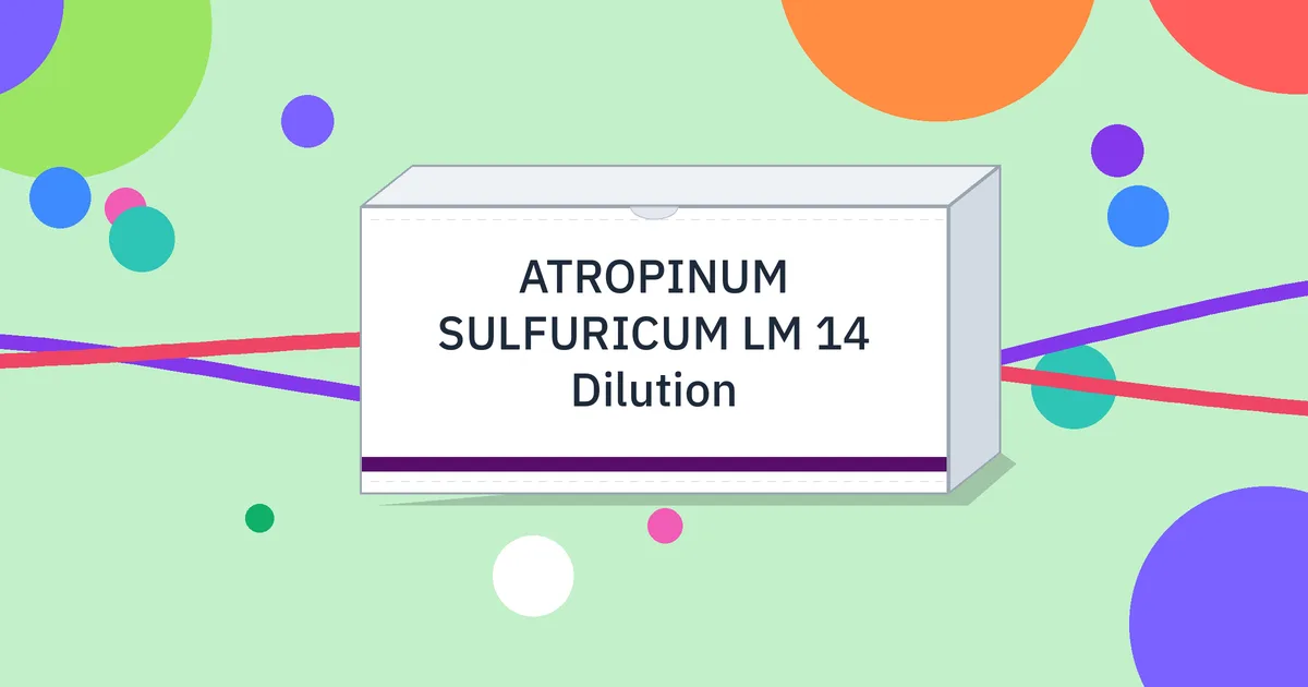 Symbolbild: Packung mit der Aufschrift ATROPINUM SULFURICUM LM 14 Dilution (PZN 13406867) – Verfügbarkeit und Bezug in Apotheken in Frankfurt am Main