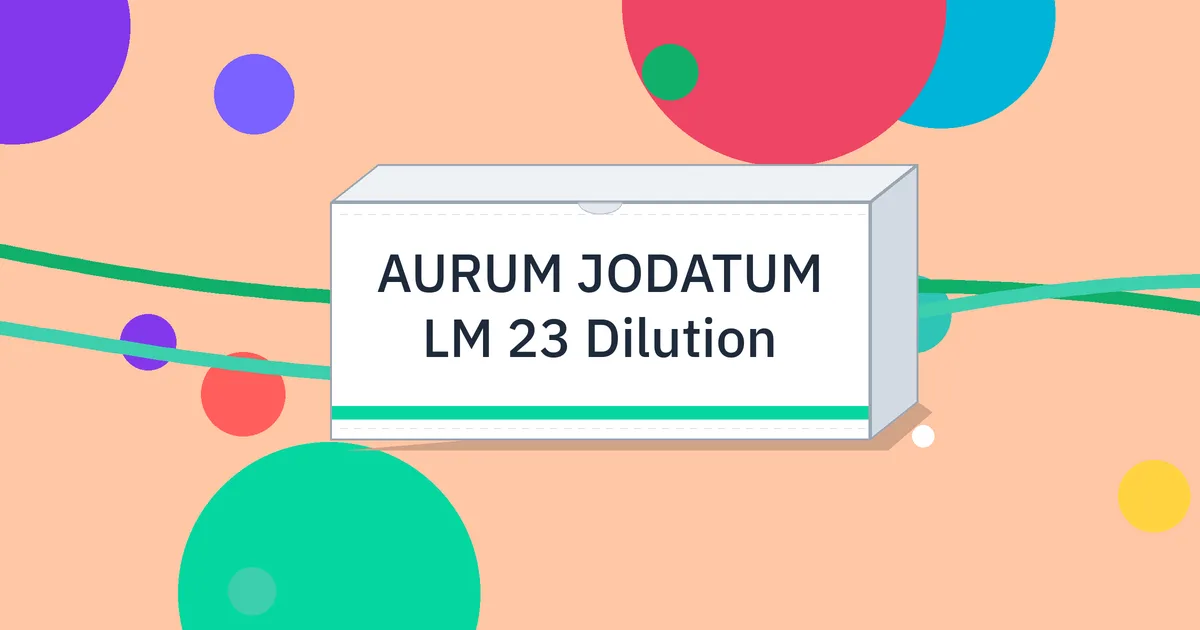 Symbolbild: Packung mit der Aufschrift AURUM JODATUM LM 23 Dilution (PZN 12784797) – Verfügbarkeit und Bezug in Apotheken in Frankfurt am Main