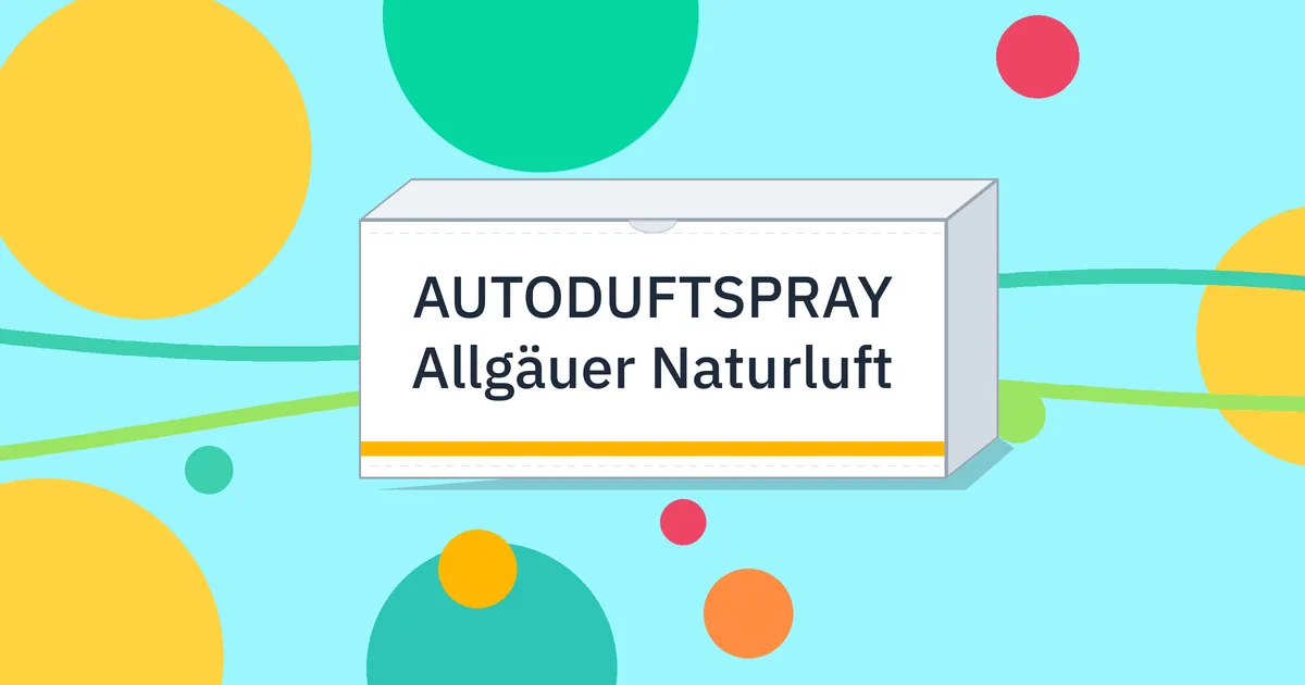 Symbolbild: Packung mit der Aufschrift AUTODUFTSPRAY Allgäuer Naturluft (PZN 16942224) – Verfügbarkeit und Bezug in Apotheken in Frankfurt am Main