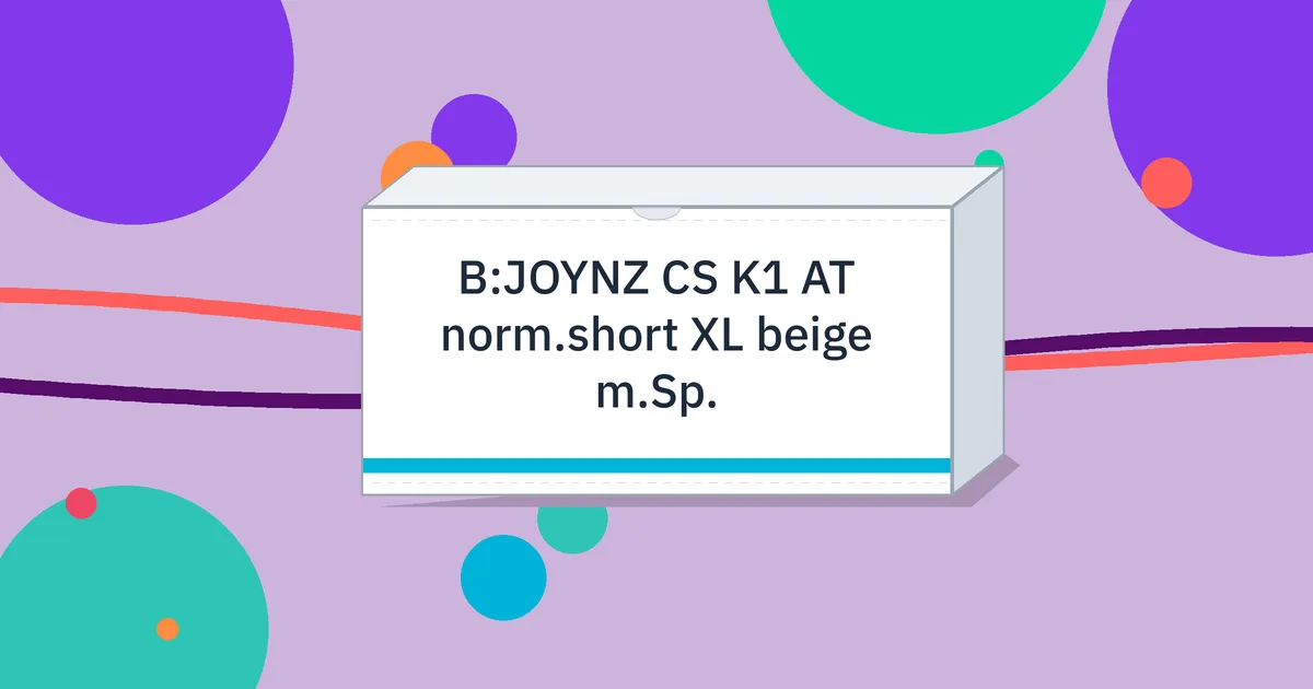 Symbolbild: Packung mit der Aufschrift B:JOYNZ CS K1 AT norm.short XL beige m.Sp. (PZN 20537239) – Verfügbarkeit und Bezug in Apotheken in Frankfurt am Main
