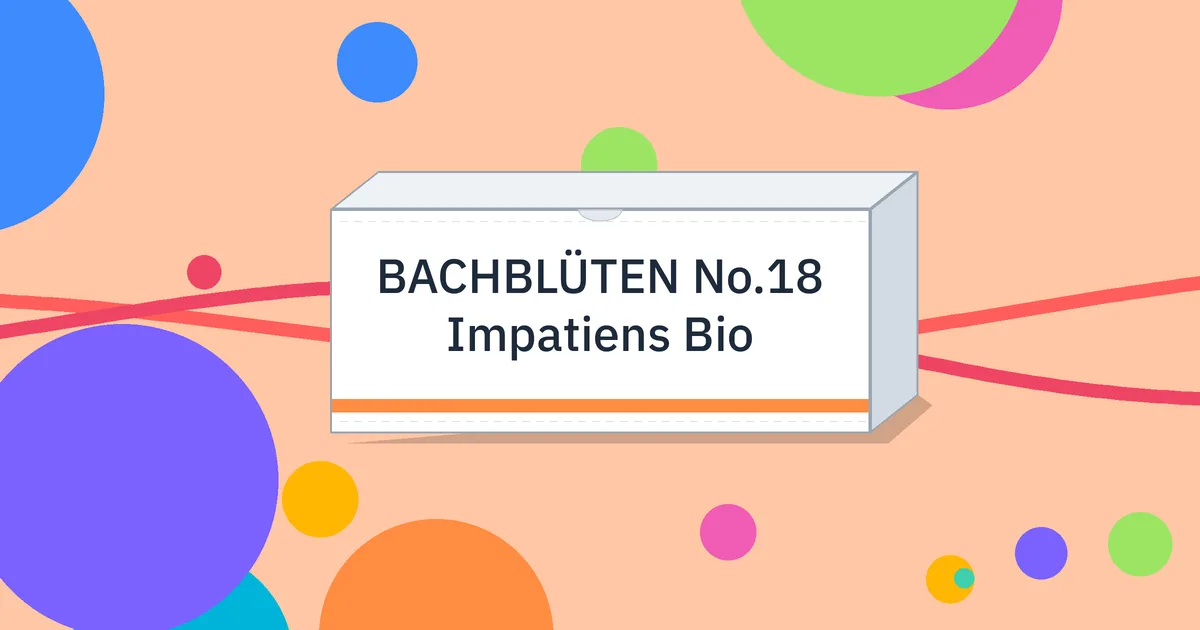 Symbolbild: Packung mit der Aufschrift BACHBLÜTEN No.18 Impatiens Bio (PZN 10310641) – Verfügbarkeit und Bezug in Apotheken in Frankfurt am Main