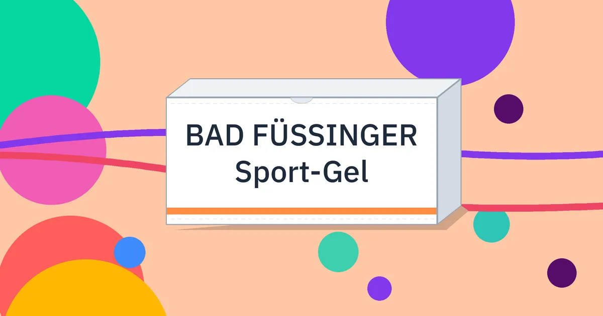 Symbolbild: Packung mit der Aufschrift BAD FÜSSINGER Sport-Gel (PZN 16601210) – Verfügbarkeit und Bezug in Apotheken in Frankfurt am Main