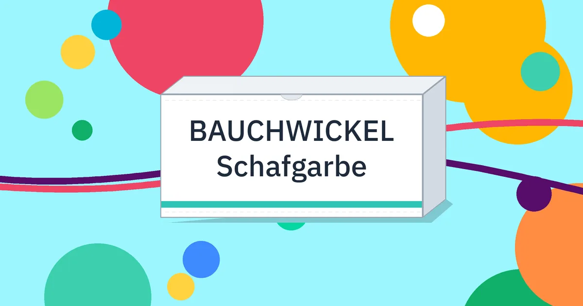Symbolbild: Packung mit der Aufschrift BAUCHWICKEL Schafgarbe (PZN 11217234) – Verfügbarkeit und Bezug in Apotheken in Frankfurt am Main
