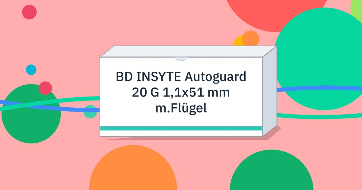 Symbolbild: Packung mit der Aufschrift BD INSYTE Autoguard 20 G 1,1x51 mm m.Flügel (PZN 01318709) – Verfügbarkeit und Bezug in Apotheken in Frankfurt am Main