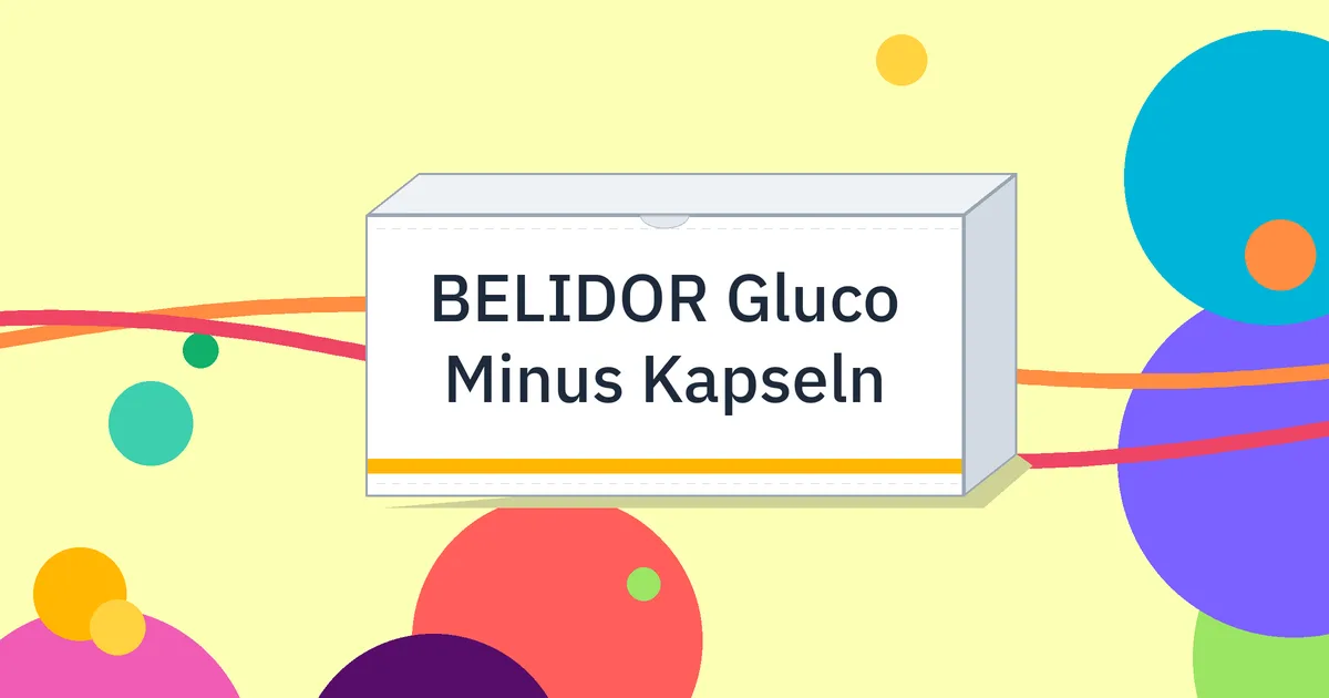 Symbolbild: Packung mit der Aufschrift BELIDOR Gluco Minus Kapseln (PZN 19227893) – Verfügbarkeit und Bezug in Apotheken in Frankfurt am Main