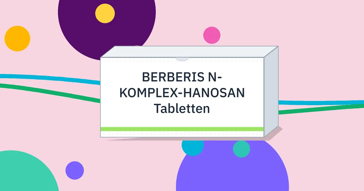 Symbolbild: Packung mit der Aufschrift BERBERIS N-KOMPLEX-HANOSAN Tabletten (PZN 12475866) – Verfügbarkeit und Bezug in Apotheken in Frankfurt am Main