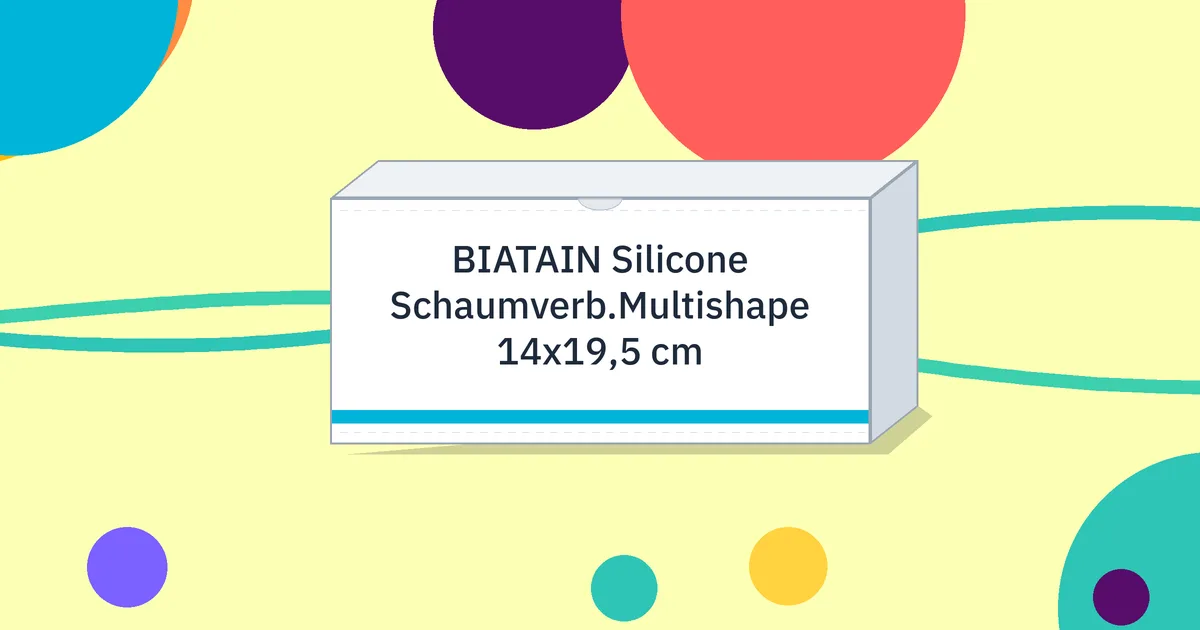Symbolbild: Packung mit der Aufschrift BIATAIN Silicone Schaumverb.Multishape 14x19,5 cm (PZN 17282793) – Verfügbarkeit und Bezug in Apotheken in Frankfurt am Main