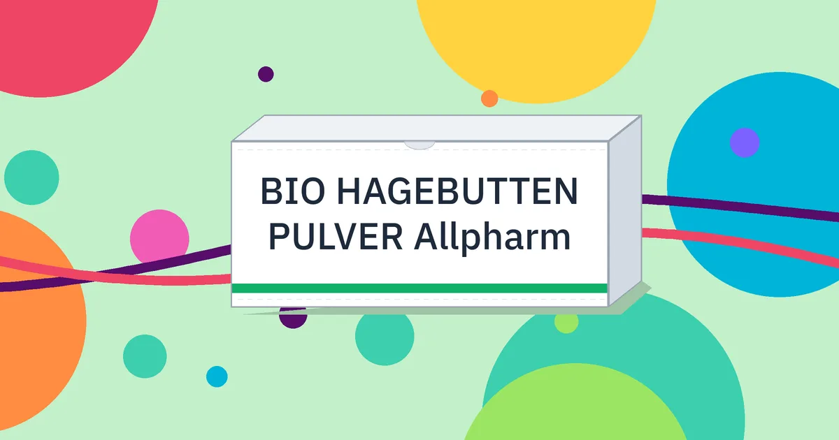 Symbolbild: Packung mit der Aufschrift BIO HAGEBUTTEN PULVER Allpharm (PZN 19510100) – Verfügbarkeit und Bezug in Apotheken in Frankfurt am Main