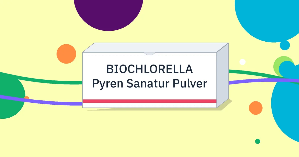 Symbolbild: Packung mit der Aufschrift BIOCHLORELLA Pyren Sanatur Pulver (PZN 07366460) – Verfügbarkeit und Bezug in Apotheken in Frankfurt am Main