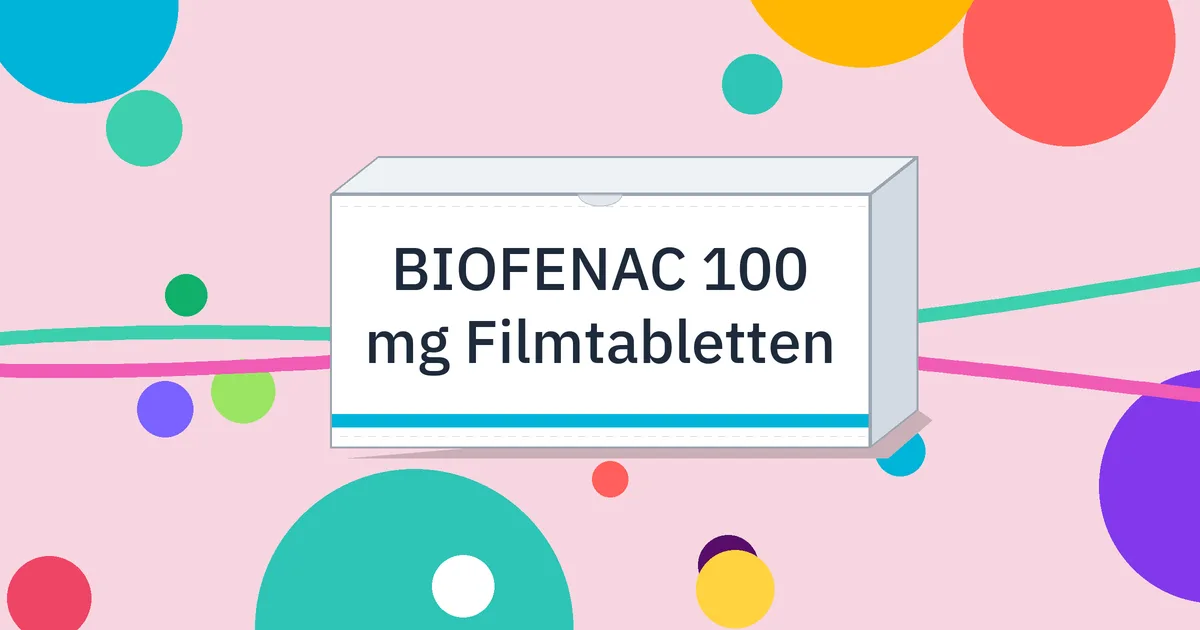 Symbolbild: Packung mit der Aufschrift BIOFENAC 100 mg Filmtabletten (PZN 00249900) – Verfügbarkeit und Bezug in Apotheken in Frankfurt am Main