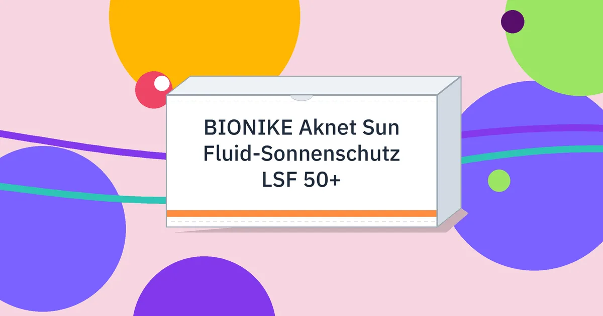 Symbolbild: Packung mit der Aufschrift BIONIKE Aknet Sun Fluid-Sonnenschutz LSF 50+ (PZN 17523995) – Verfügbarkeit und Bezug in Apotheken in Frankfurt am Main