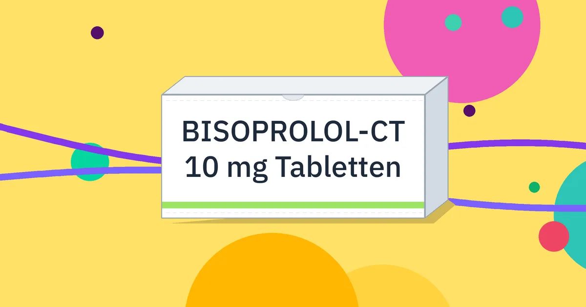 Symbolbild: Packung mit der Aufschrift BISOPROLOL-CT 10 mg Tabletten (PZN 02542372) – Verfügbarkeit und Bezug in Apotheken in Frankfurt am Main
