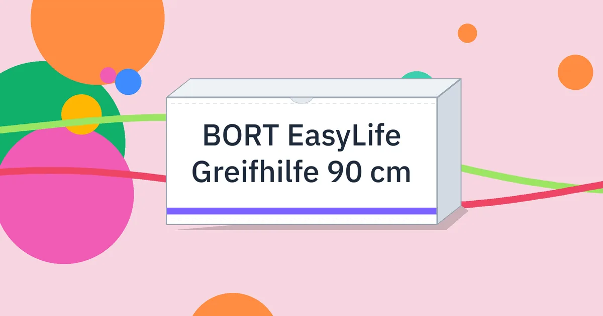 Symbolbild: Packung mit der Aufschrift BORT EasyLife Greifhilfe 90 cm (PZN 00945752) – Verfügbarkeit und Bezug in Apotheken in Frankfurt am Main