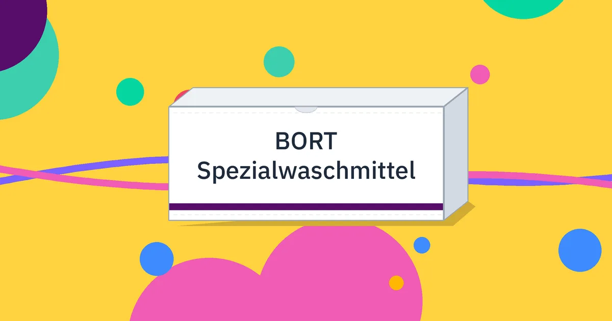 Symbolbild: Packung mit der Aufschrift BORT Spezialwaschmittel (PZN 13059928) – Verfügbarkeit und Bezug in Apotheken in Frankfurt am Main