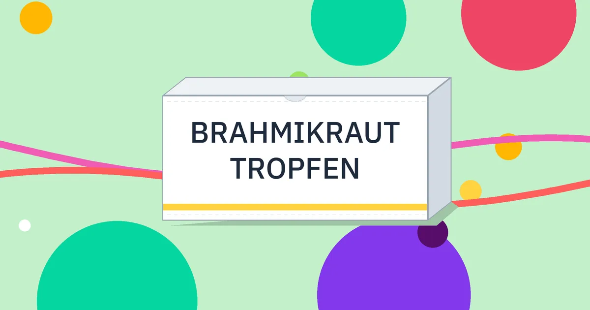Symbolbild: Packung mit der Aufschrift BRAHMIKRAUT TROPFEN (PZN 15230800) – Verfügbarkeit und Bezug in Apotheken in Frankfurt am Main
