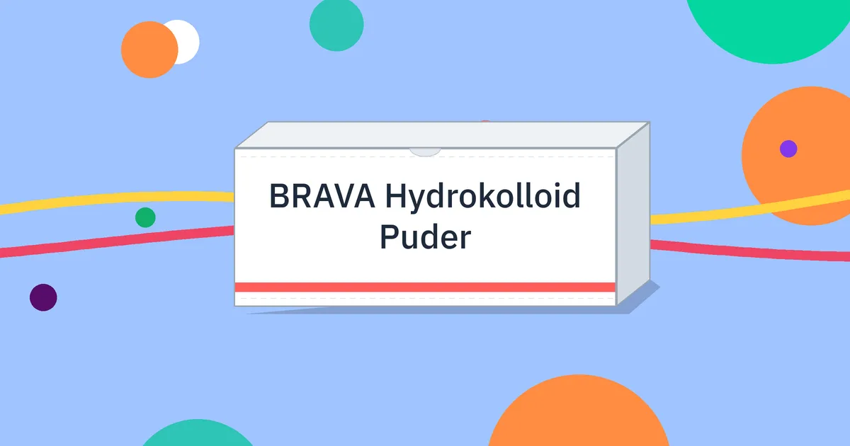 Symbolbild: Packung mit der Aufschrift BRAVA Hydrokolloid Puder (PZN 09543819) – Verfügbarkeit und Bezug in Apotheken in Frankfurt am Main