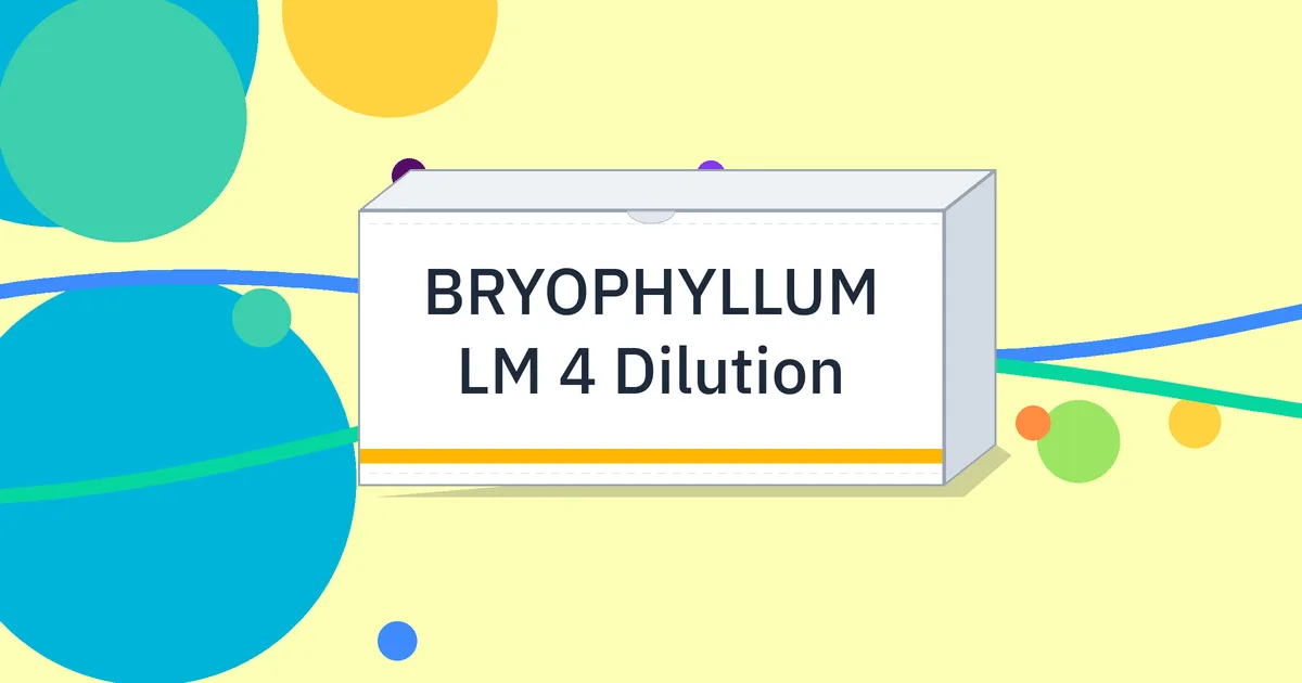 Symbolbild: Packung mit der Aufschrift BRYOPHYLLUM LM 4 Dilution (PZN 13397223) – Verfügbarkeit und Bezug in Apotheken in Frankfurt am Main