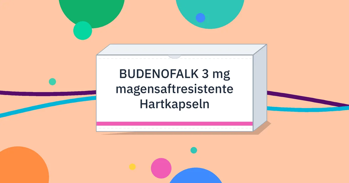 Symbolbild: Packung mit der Aufschrift BUDENOFALK 3 mg magensaftresistente Hartkapseln (PZN 03555709) – Verfügbarkeit und Bezug in Apotheken in Frankfurt am Main
