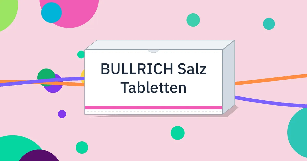 Symbolbild: Packung mit der Aufschrift BULLRICH Salz Tabletten (PZN 02535395) – Verfügbarkeit und Bezug in Apotheken in Frankfurt am Main