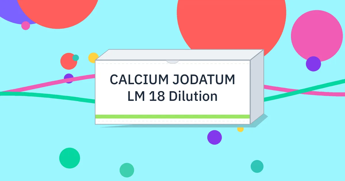 Symbolbild: Packung mit der Aufschrift CALCIUM JODATUM LM 18 Dilution (PZN 07539558) – Verfügbarkeit und Bezug in Apotheken in Frankfurt am Main