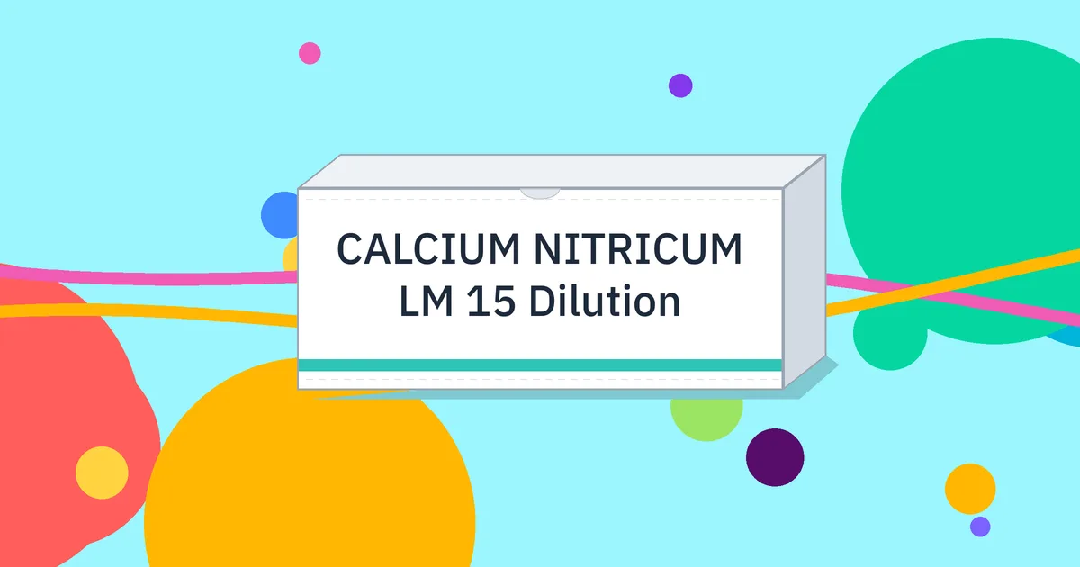 Symbolbild: Packung mit der Aufschrift CALCIUM NITRICUM LM 15 Dilution (PZN 13409771) – Verfügbarkeit und Bezug in Apotheken in Frankfurt am Main