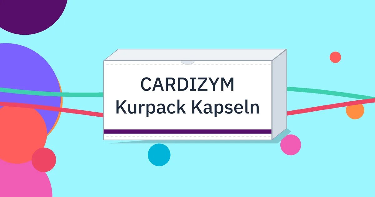 Symbolbild: Packung mit der Aufschrift CARDIZYM Kurpack Kapseln (PZN 07256300) – Verfügbarkeit und Bezug in Apotheken in Frankfurt am Main
