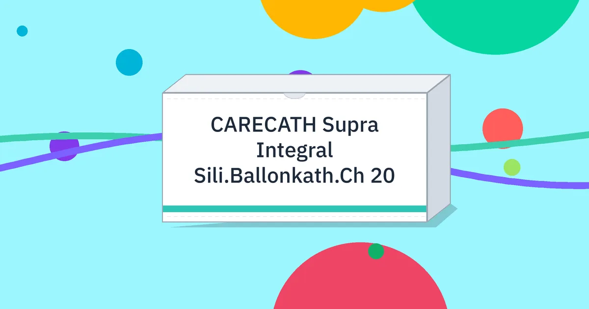 Symbolbild: Packung mit der Aufschrift CARECATH Supra Integral Sili.Ballonkath.Ch 20 (PZN 10198167) – Verfügbarkeit und Bezug in Apotheken in Frankfurt am Main