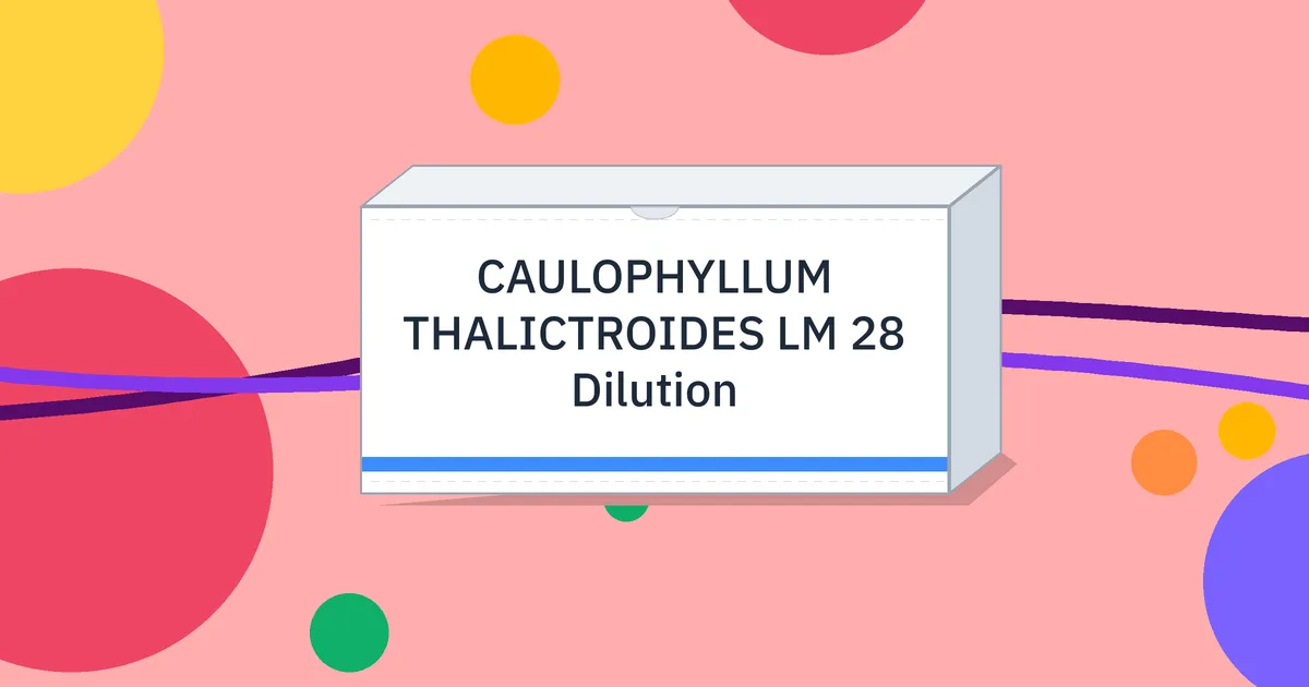Symbolbild: Packung mit der Aufschrift CAULOPHYLLUM THALICTROIDES LM 28 Dilution (PZN 13434958) – Verfügbarkeit und Bezug in Apotheken in Frankfurt am Main