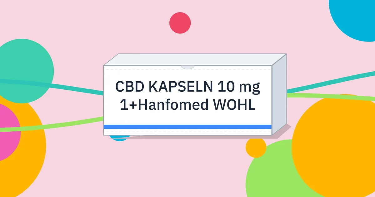 Symbolbild: Packung mit der Aufschrift CBD KAPSELN 10 mg 1+Hanfomed WOHL (PZN 18762408) – Verfügbarkeit und Bezug in Apotheken in Frankfurt am Main