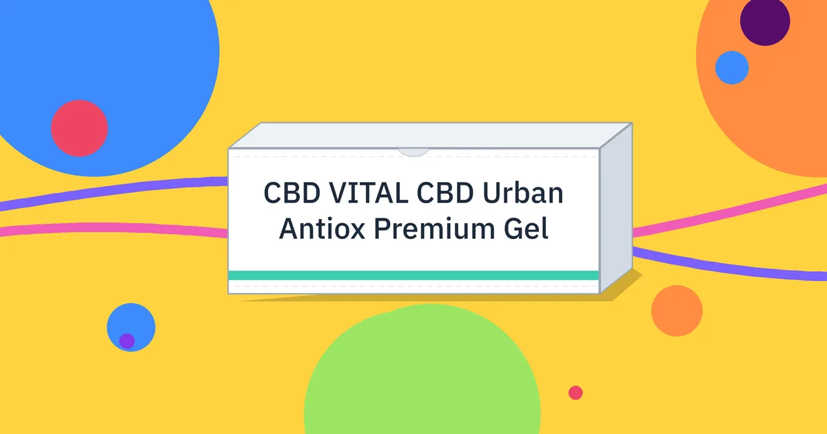 Symbolbild: Packung mit der Aufschrift CBD VITAL CBD Urban Antiox Premium Gel (PZN 17241334) – Verfügbarkeit und Bezug in Apotheken in Frankfurt am Main