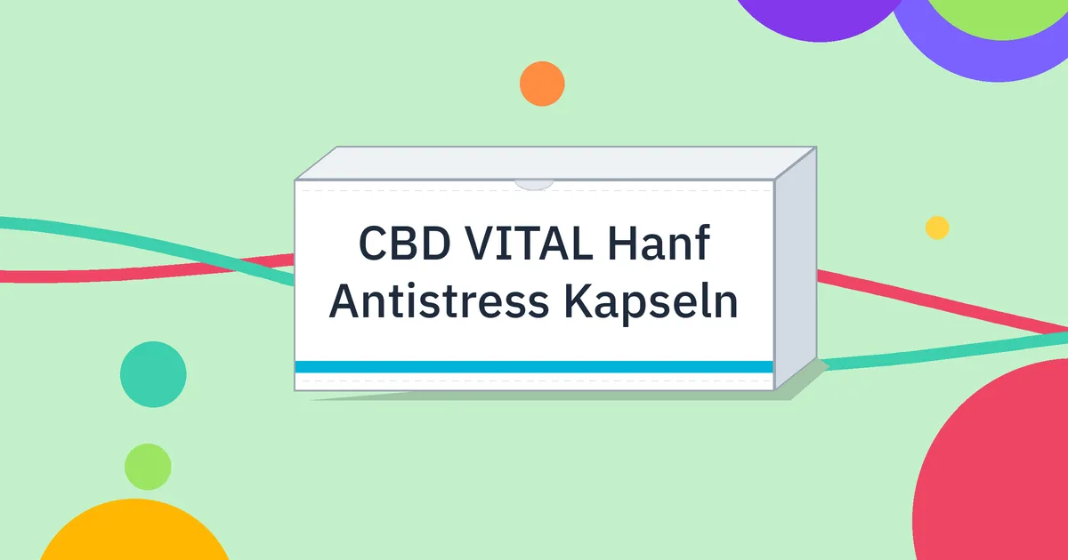 Symbolbild: Packung mit der Aufschrift CBD VITAL Hanf Antistress Kapseln (PZN 17258257) – Verfügbarkeit und Bezug in Apotheken in Frankfurt am Main