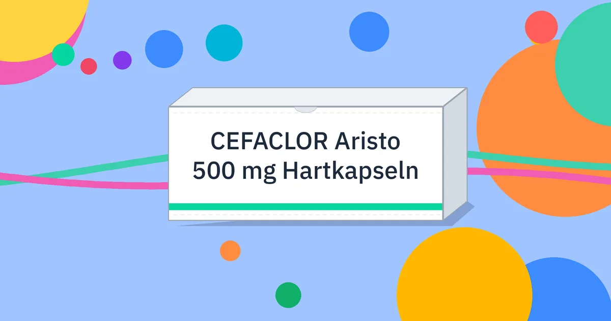 Symbolbild: Packung mit der Aufschrift CEFACLOR Aristo 500 mg Hartkapseln (PZN 09731283) – Verfügbarkeit und Bezug in Apotheken in Frankfurt am Main