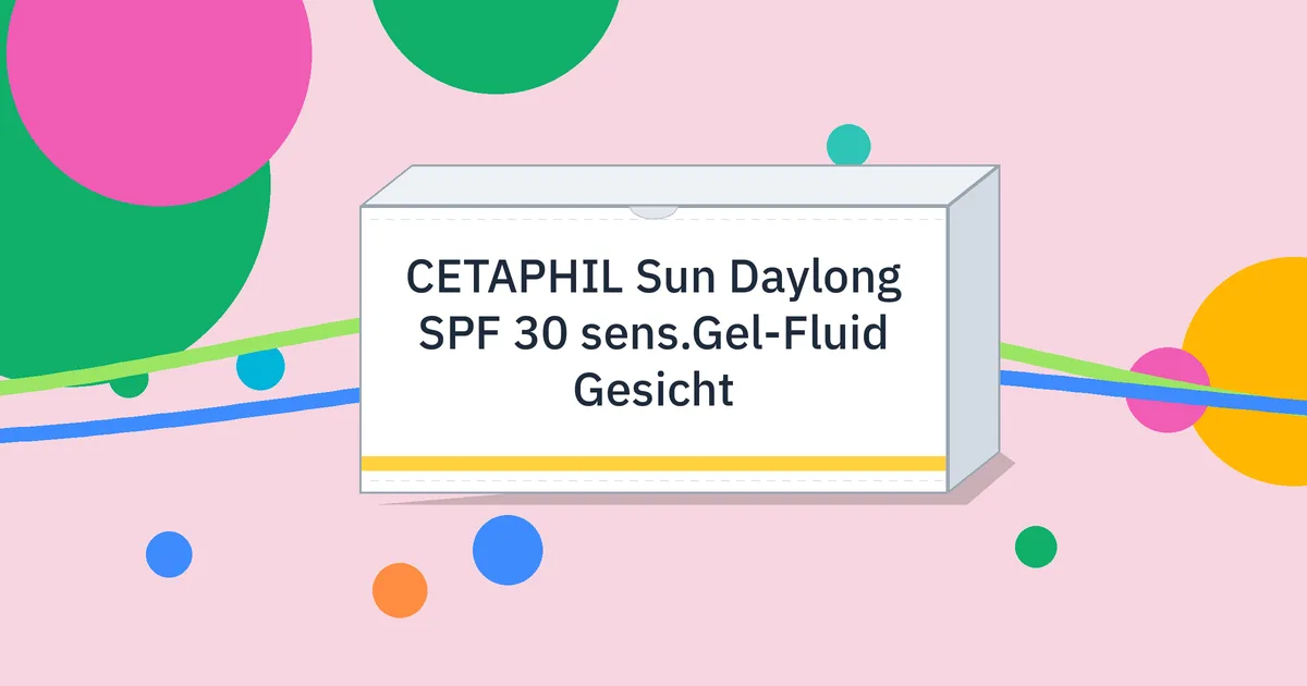 Symbolbild: Packung mit der Aufschrift CETAPHIL Sun Daylong SPF 30 sens.Gel-Fluid Gesicht (PZN 20007820) – Verfügbarkeit und Bezug in Apotheken in Frankfurt am Main