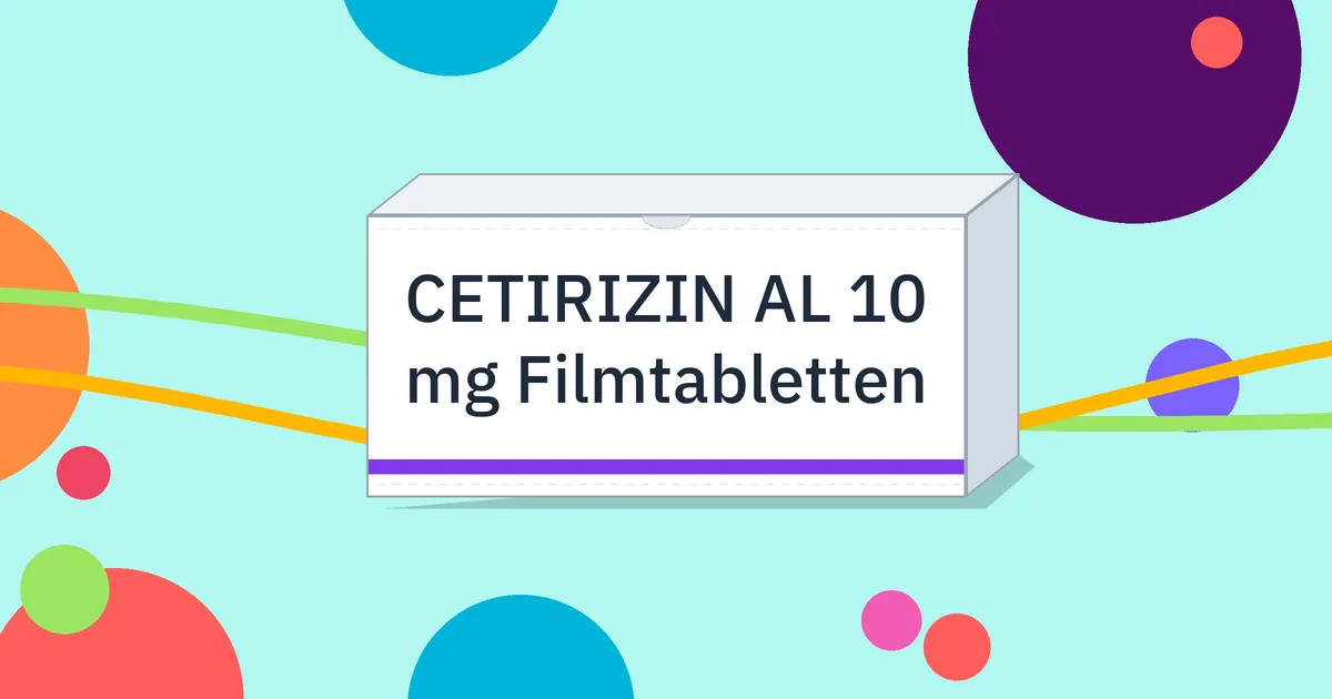 Symbolbild: Packung mit der Aufschrift CETIRIZIN AL 10 mg Filmtabletten (PZN 02406628) – Verfügbarkeit und Bezug in Apotheken in Frankfurt am Main