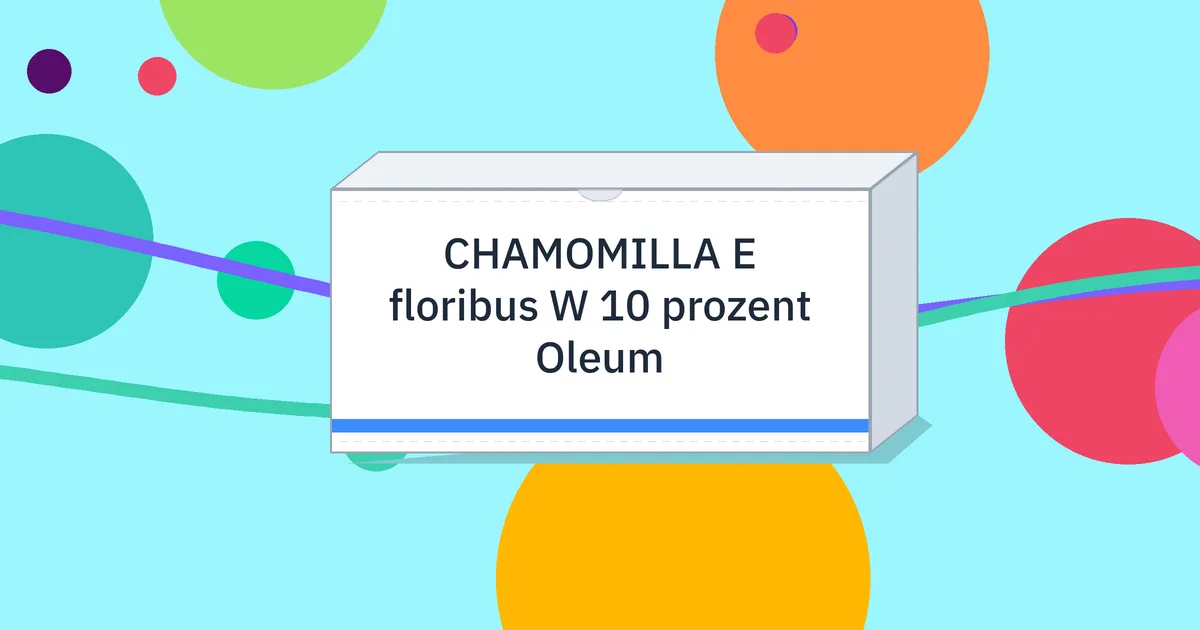 Symbolbild: Packung mit der Aufschrift CHAMOMILLA E floribus W 10 prozent Oleum (PZN 02088370) – Verfügbarkeit und Bezug in Apotheken in Frankfurt am Main