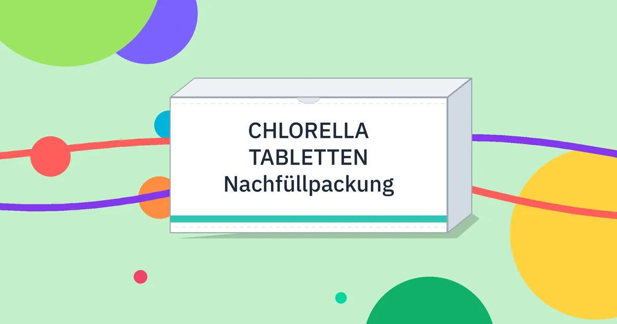Symbolbild: Packung mit der Aufschrift CHLORELLA TABLETTEN Nachfüllpackung (PZN 00693523) – Verfügbarkeit und Bezug in Apotheken in Frankfurt am Main