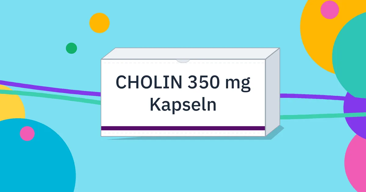 Symbolbild: Packung mit der Aufschrift CHOLIN 350 mg Kapseln (PZN 17193279) – Verfügbarkeit und Bezug in Apotheken in Frankfurt am Main