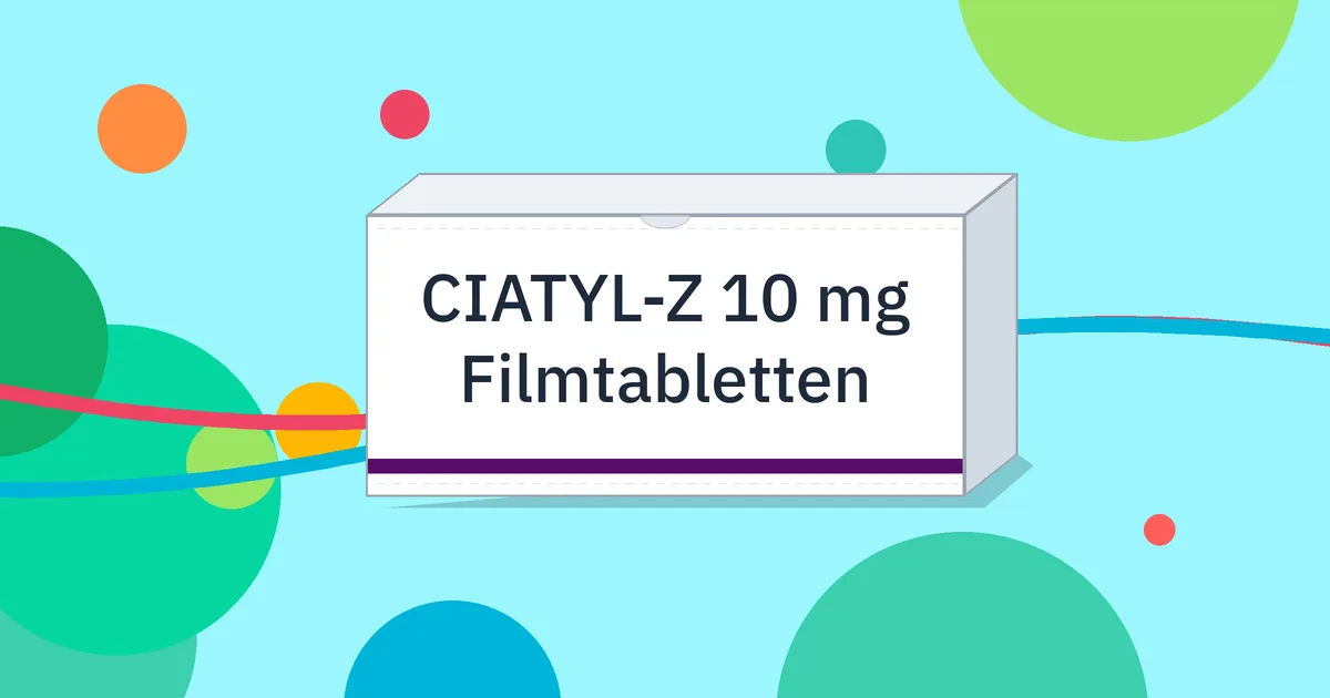 Symbolbild: Packung mit der Aufschrift CIATYL-Z 10 mg Filmtabletten (PZN 17580131) – Verfügbarkeit und Bezug in Apotheken in Frankfurt am Main