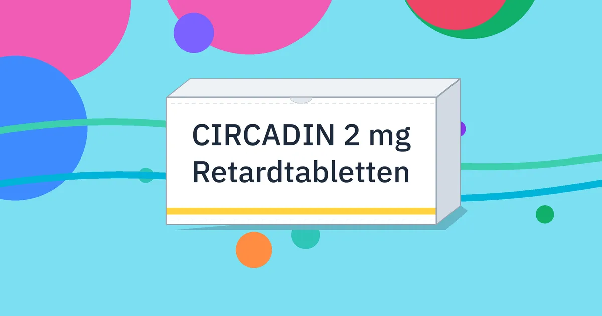 Symbolbild: Packung mit der Aufschrift CIRCADIN 2 mg Retardtabletten (PZN 17562788) – Verfügbarkeit und Bezug in Apotheken in Frankfurt am Main