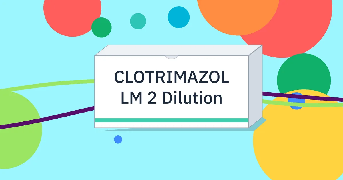 Symbolbild: Packung mit der Aufschrift CLOTRIMAZOL LM 2 Dilution (PZN 12822552) – Verfügbarkeit und Bezug in Apotheken in Frankfurt am Main