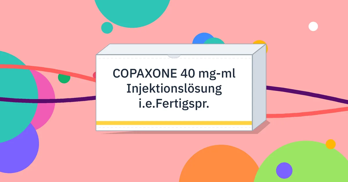 Symbolbild: Packung mit der Aufschrift COPAXONE 40 mg-ml Injektionslösung i.e.Fertigspr. (PZN 13830163) – Verfügbarkeit und Bezug in Apotheken in Frankfurt am Main