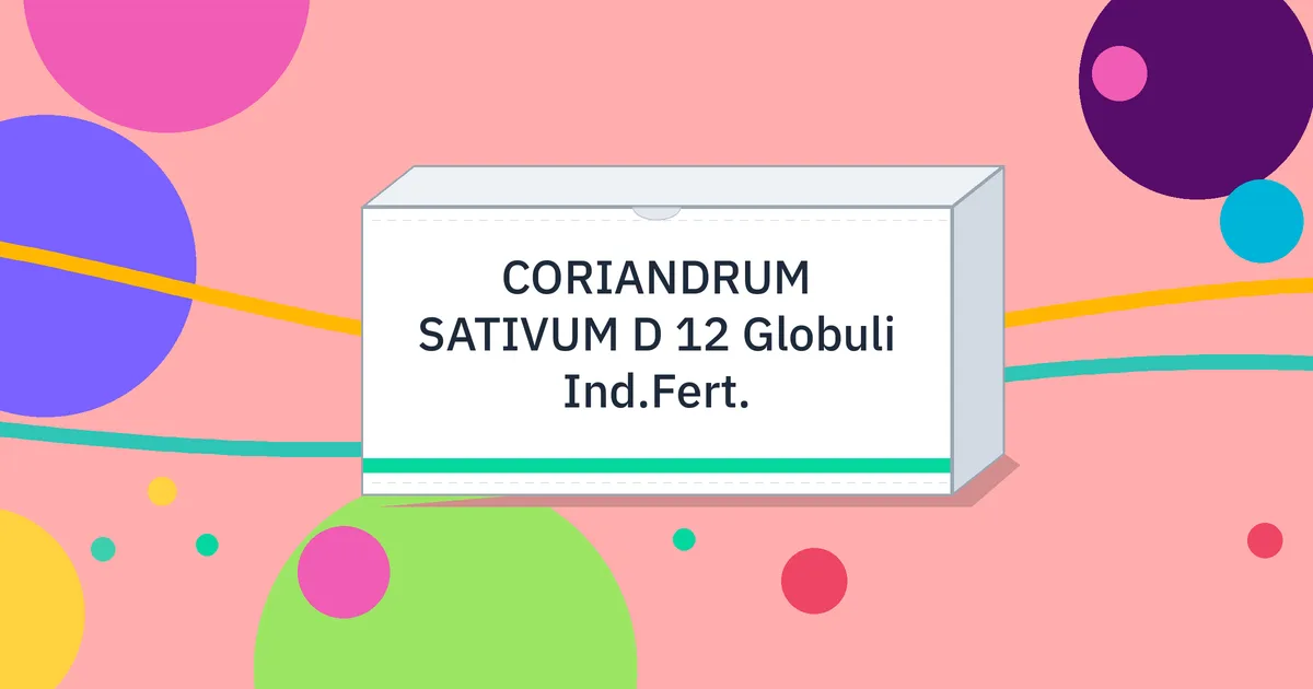 Symbolbild: Packung mit der Aufschrift CORIANDRUM SATIVUM D 12 Globuli Ind.Fert. (PZN 17682860) – Verfügbarkeit und Bezug in Apotheken in Frankfurt am Main