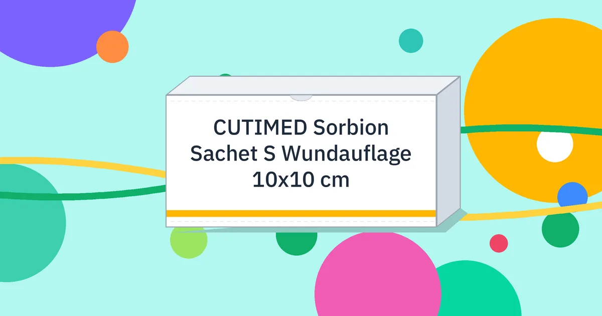Symbolbild: Packung mit der Aufschrift CUTIMED Sorbion Sachet S Wundauflage 10x10 cm (PZN 16788852) – Verfügbarkeit und Bezug in Apotheken in Frankfurt am Main