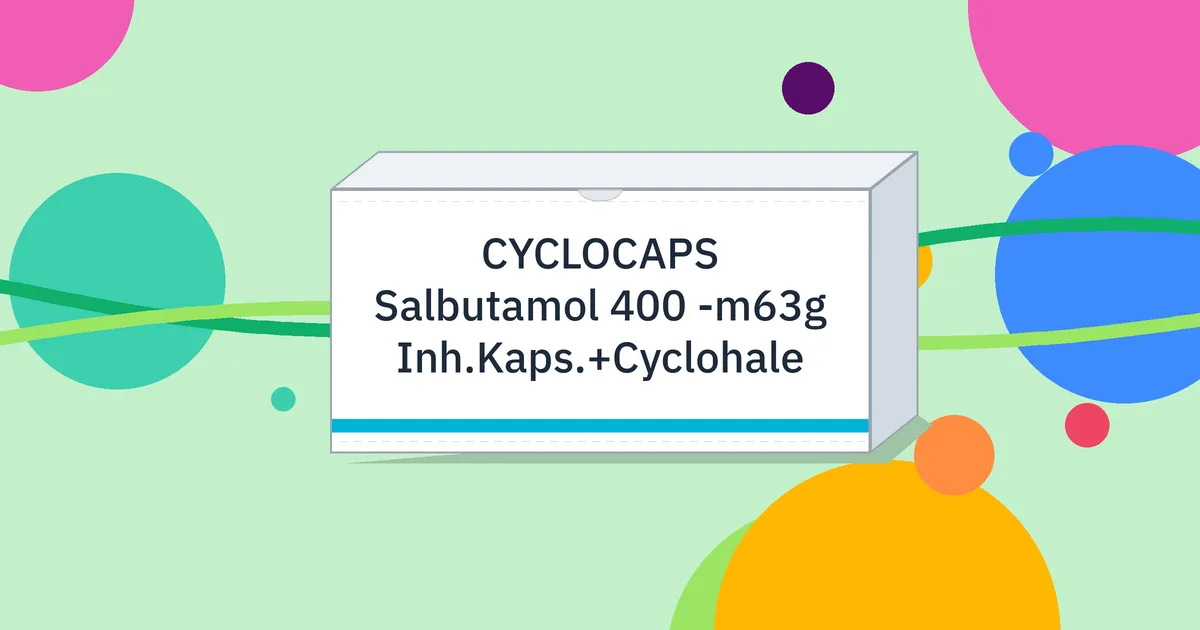 Symbolbild: Packung mit der Aufschrift CYCLOCAPS Salbutamol 400 -m63g Inh.Kaps.+Cyclohale (PZN 02418028) – Verfügbarkeit und Bezug in Apotheken in Frankfurt am Main