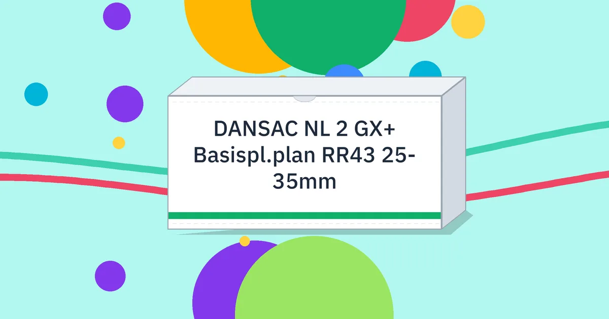 Symbolbild: Packung mit der Aufschrift DANSAC NL 2 GX+ Basispl.plan RR43 25-35mm (PZN 10920345) – Verfügbarkeit und Bezug in Apotheken in Frankfurt am Main