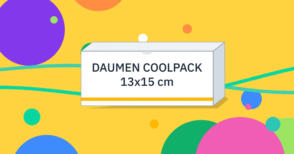 Symbolbild: Packung mit der Aufschrift DAUMEN COOLPACK 13x15 cm (PZN 10330649) – Verfügbarkeit und Bezug in Apotheken in Frankfurt am Main