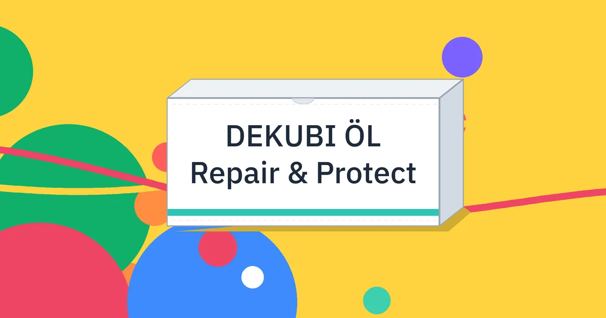 Symbolbild: Packung mit der Aufschrift DEKUBI ÖL Repair & Protect (PZN 18356080) – Verfügbarkeit und Bezug in Apotheken in Frankfurt am Main