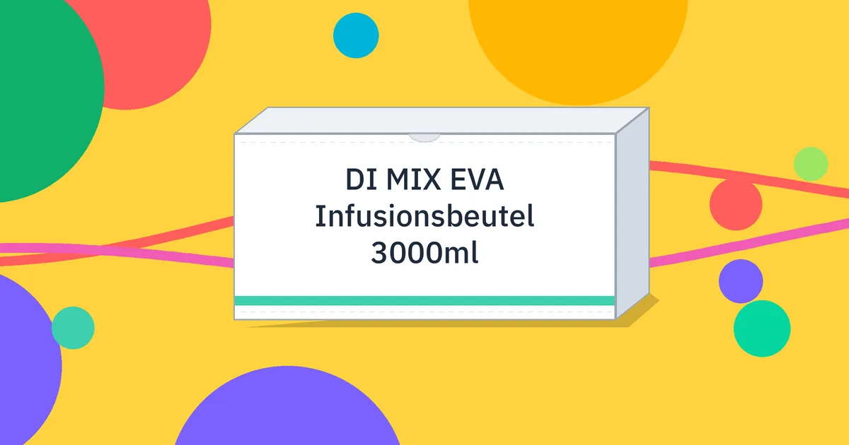 Symbolbild: Packung mit der Aufschrift DI MIX EVA Infusionsbeutel 3000ml (PZN 01957013) – Verfügbarkeit und Bezug in Apotheken in Frankfurt am Main